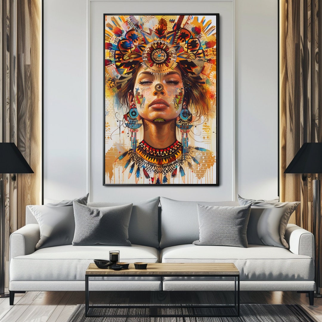 Tribal Art Poster: Boho Chic Indigenous and Native Wall Decor, Home ...