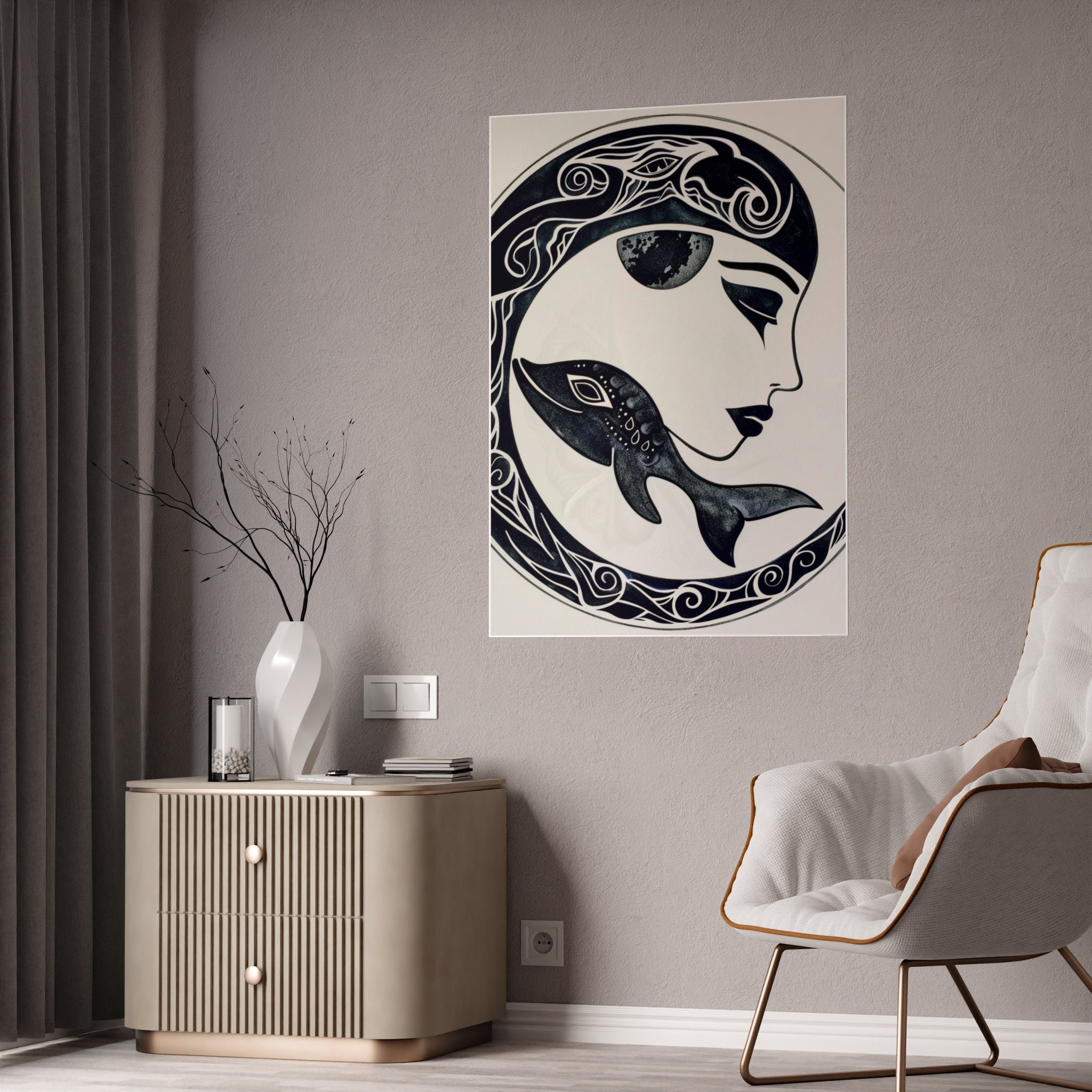 Sedna Inuit Poster, Goddess of the Sea, Inuit Mythology, Inuit Art, Gloss Posters - Etsy