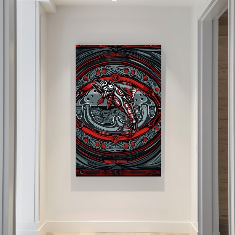 Haida Salmon Art, Traditional Haida Art, Tribal Tlingit Art, Indigenous ...