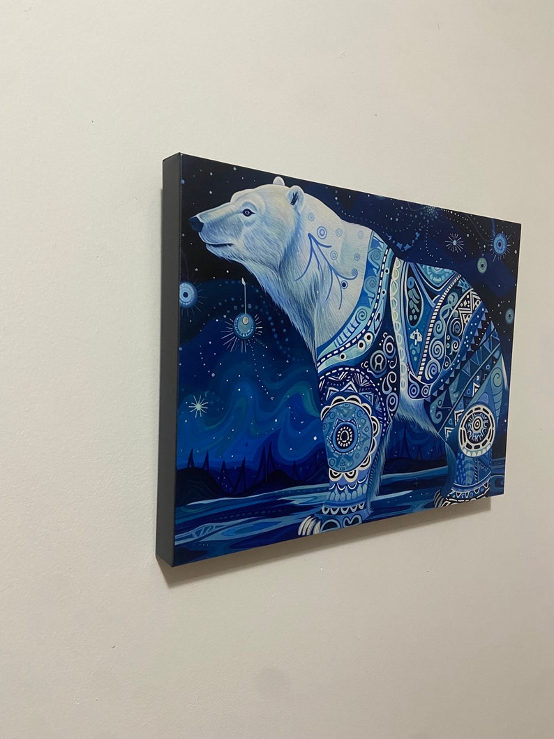 Inuit Art, Polar Bear Canvas, Native American, Alaskan Native Artwork ...