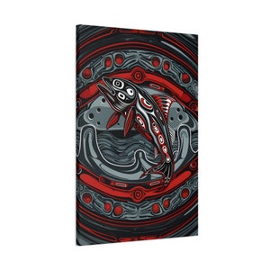 Haida Salmon Art, Traditional Haida Art, Tribal Tlingit Art, Indigenous ...