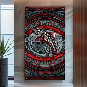 Haida Salmon Art, Traditional Haida Art, Tribal Tlingit Art, Indigenous ...