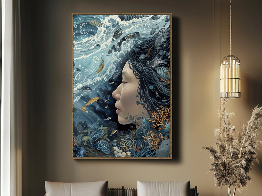 Nuliajuk Inuit Mythology Art, Sea Goddess Art for Home Decor ...