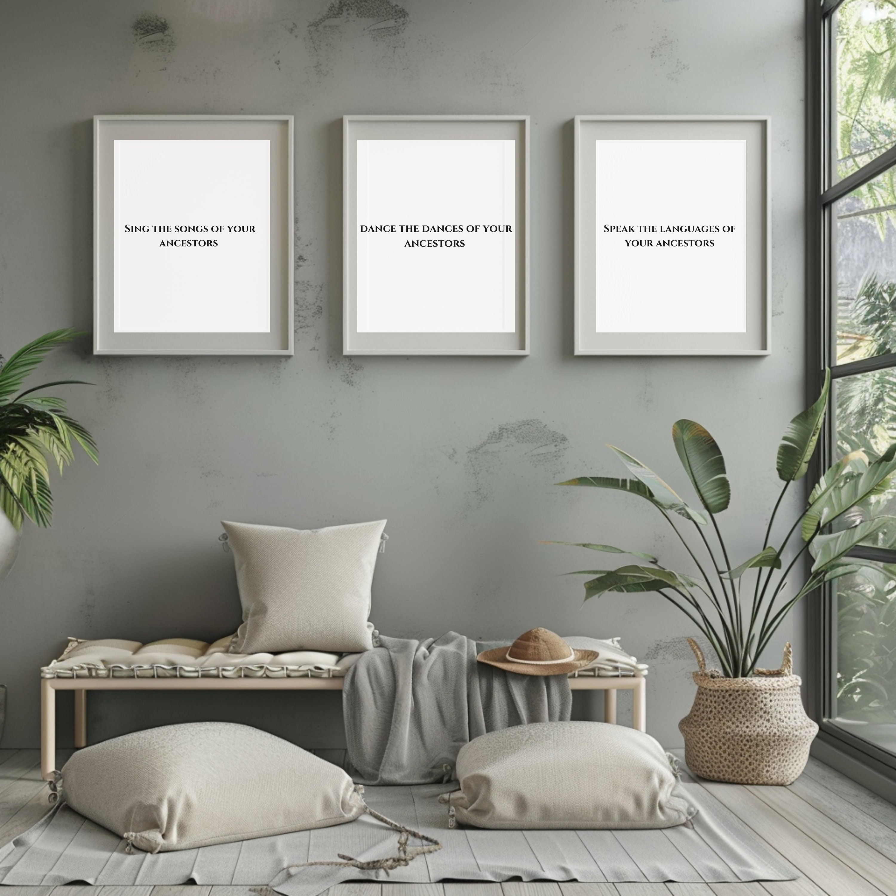 Indigenous Inspired Wall Art Set Native American Quotes Ancestral ...