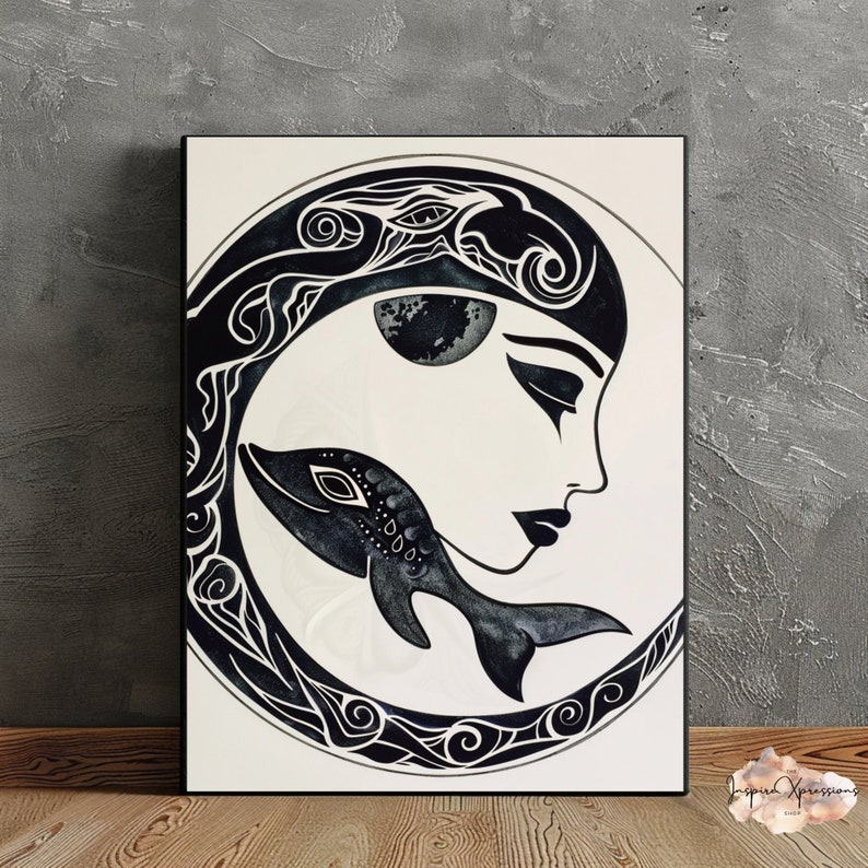 Sedna Inuit Poster, Goddess of the Sea, Inuit Mythology, Inuit Art ...
