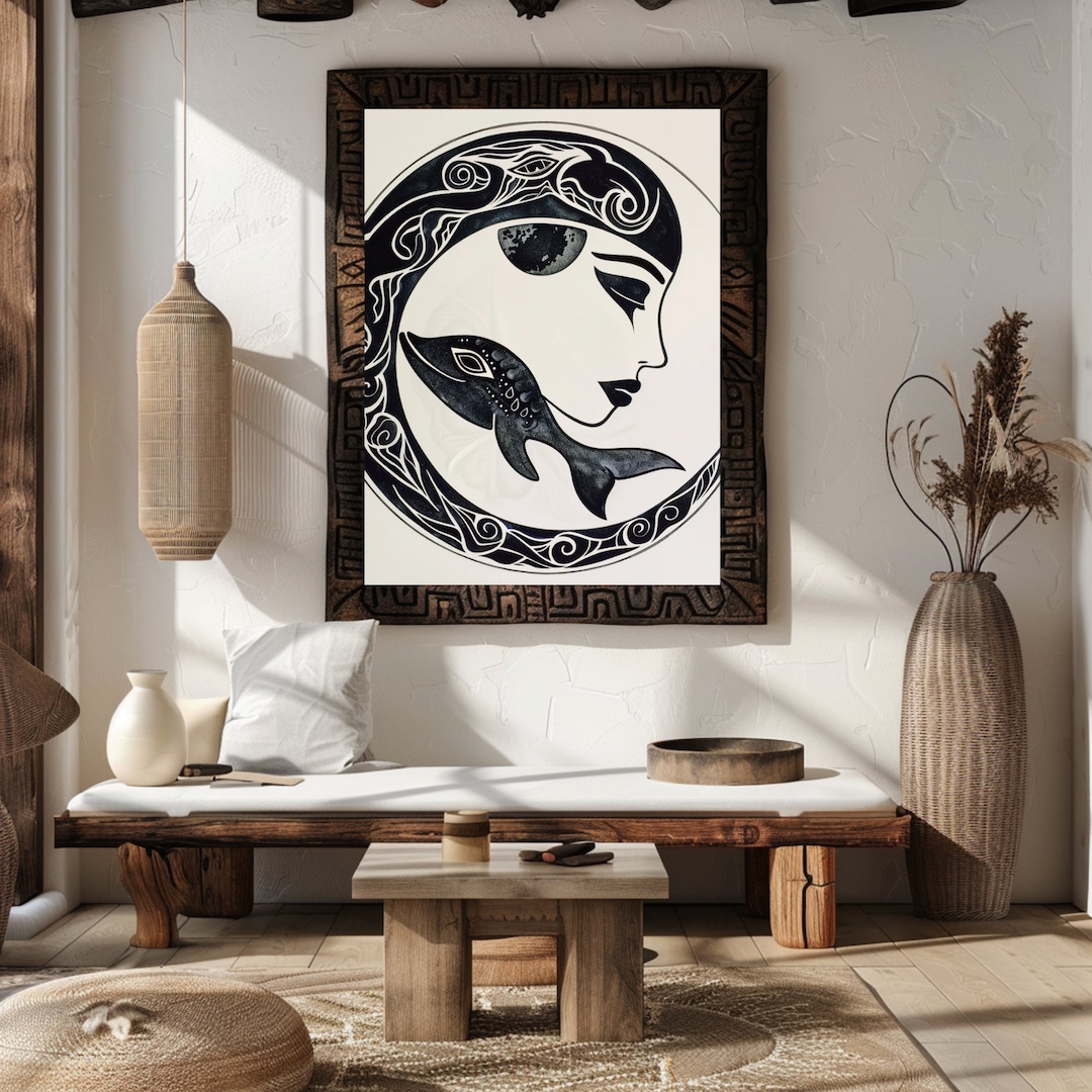 Sedna Inuit Poster, Goddess of the Sea, Inuit Mythology, Inuit Art ...