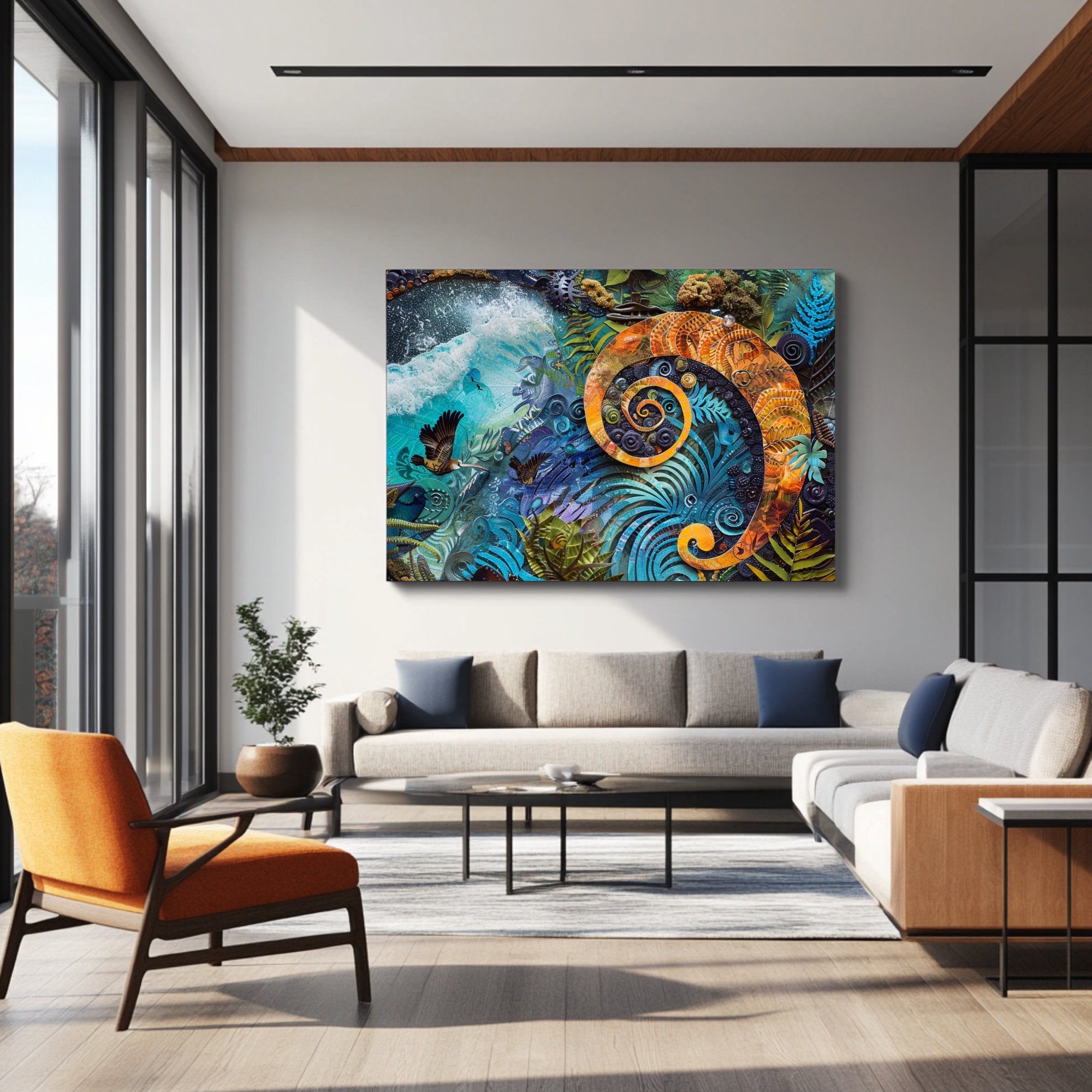 Maori Culture Art Collage, Koru Spiral & Unity Maori Patterns, Nature ...