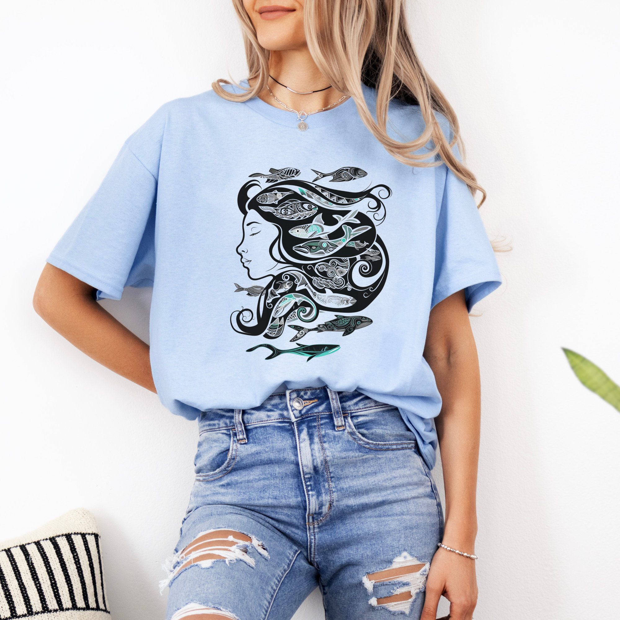 Sedna Inuit Goddess T-shirt, Sea Goddess Shirt, Indigenous Art Inspired ...