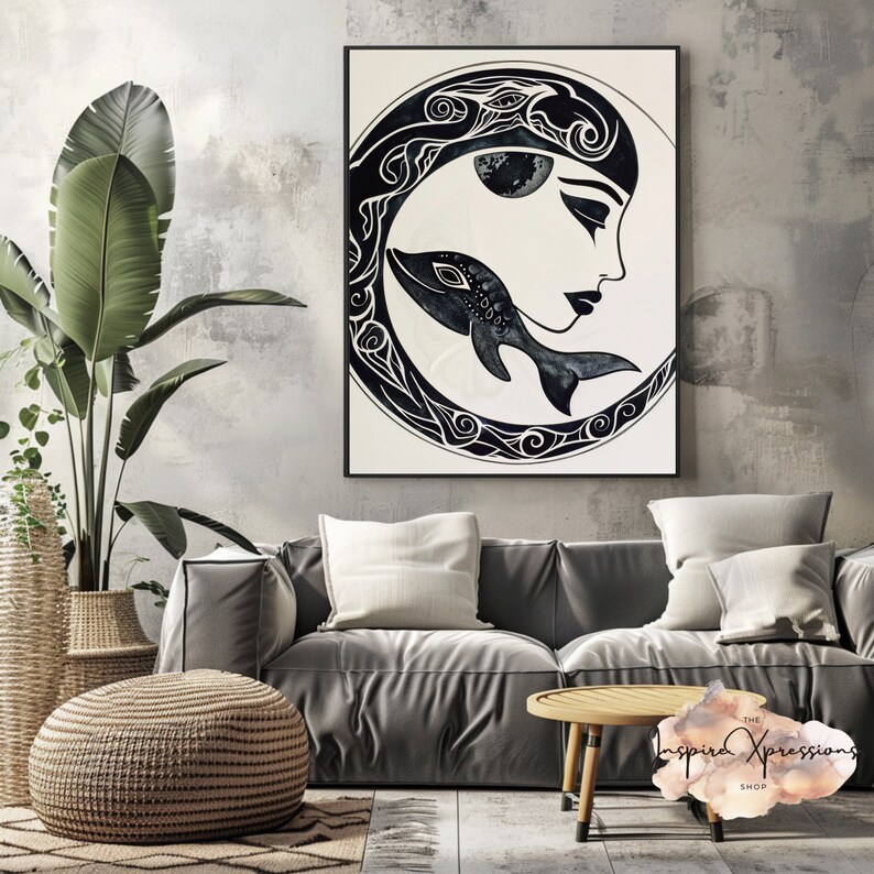 Sedna Inuit Poster, Goddess of the Sea, Inuit Mythology, Inuit Art, Gloss Posters - Etsy