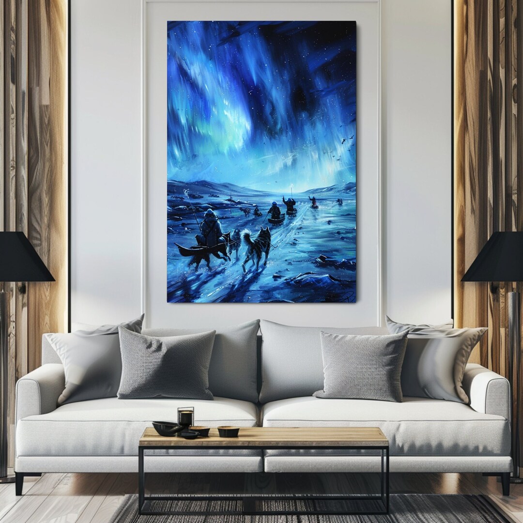 Inuit Husky Poster Unique Tribal Art for Home Decor, Glossy Finish ...