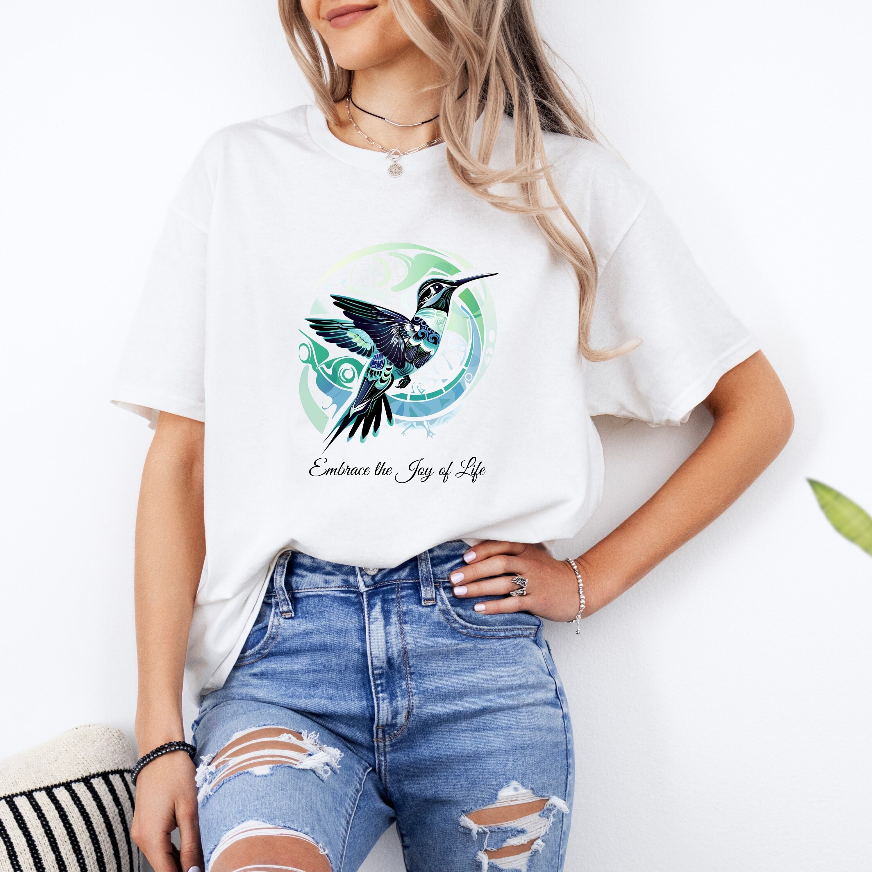 Indigenous Hummingbird T-shirt, Nature Graphic Tee for Men & Women ...