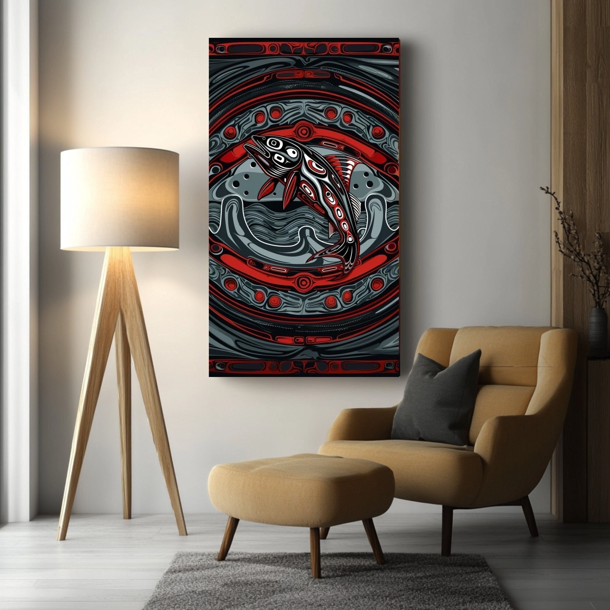 Haida Salmon Art, Traditional Haida Art, Tribal Tlingit Art, Indigenous ...