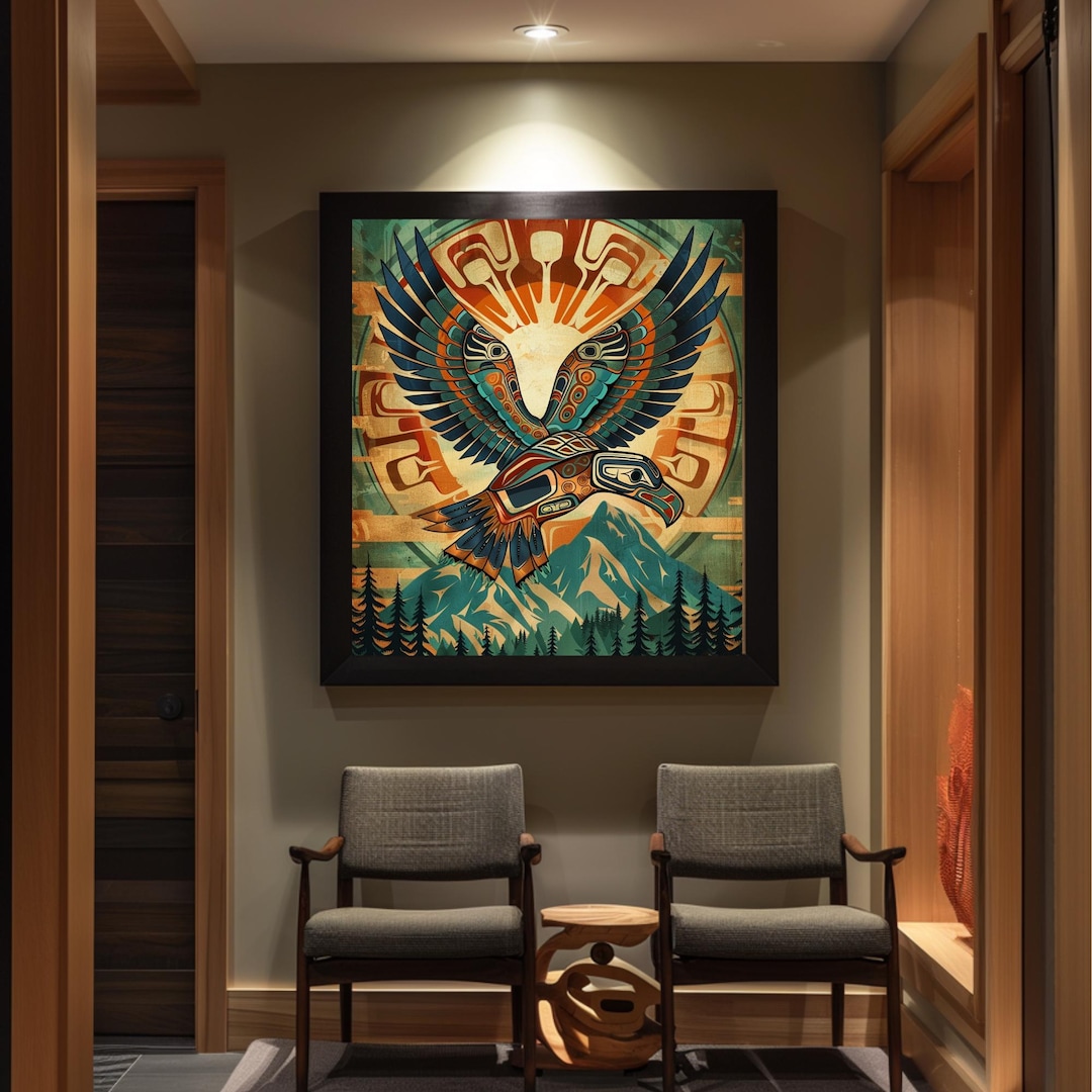 Native American Thunderbird Wall Art, Indigenous Northwest Coast Style ...