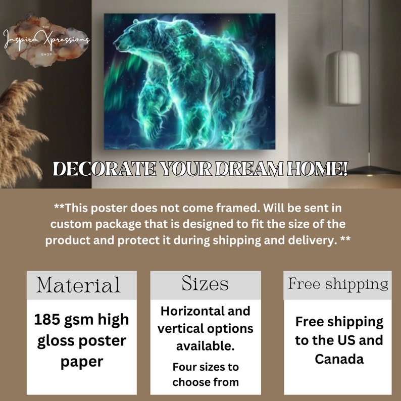 Inuit Aurora Borealis Art Print, Northern Lights Poster, Arctic Wall ...