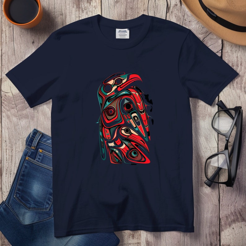Indigenous Tribal Eagle T-shirt, Pacific Northwest Native Art Tee ...
