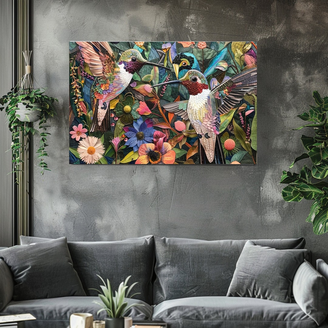 Hummingbird Art, Hummingbird Canvas Gallery Wraps, Bird Lover Gift ...