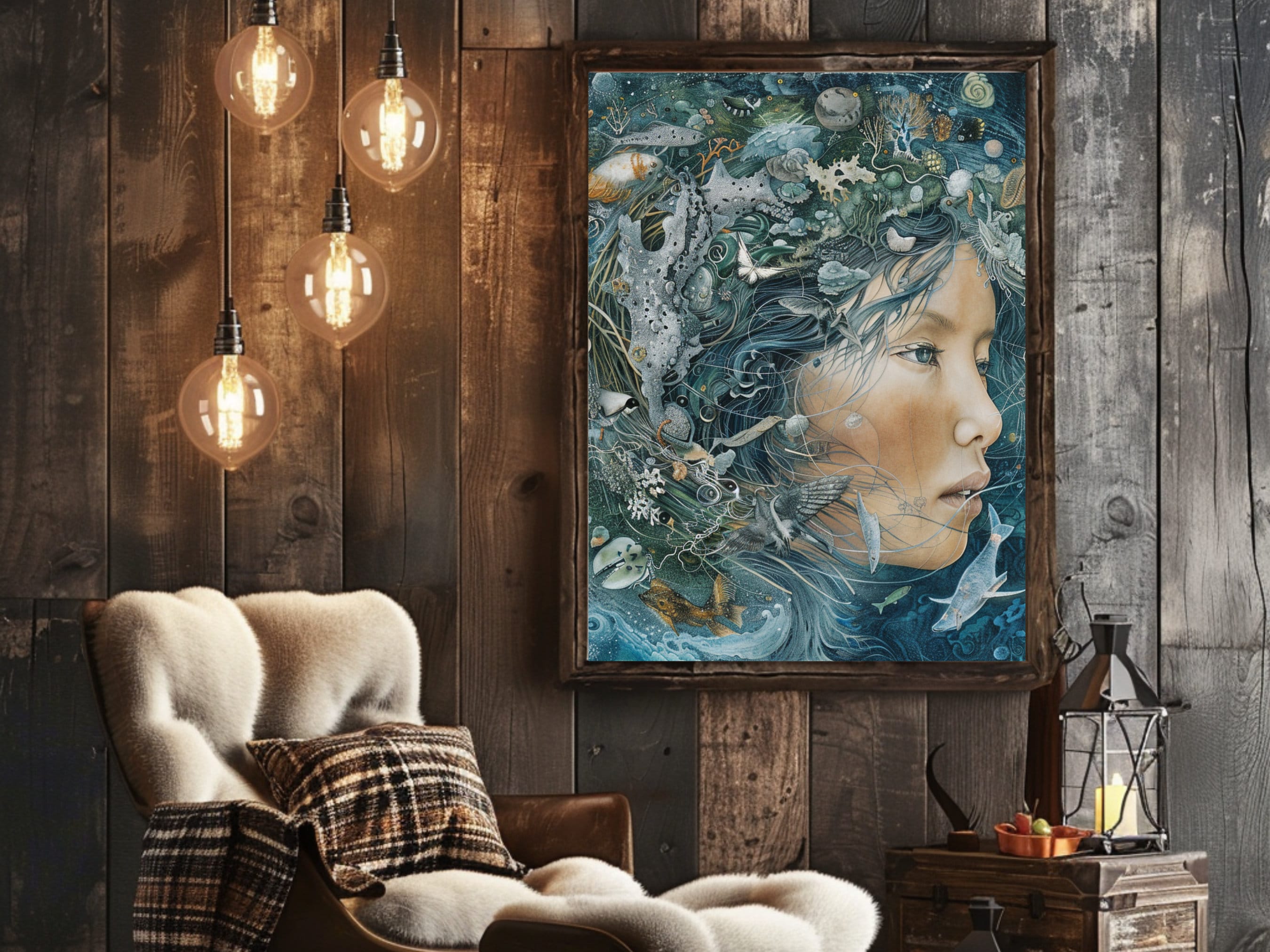 Inuit Art Print: Nuliajuk Arctic Sea Goddess Poster Indigenous ...