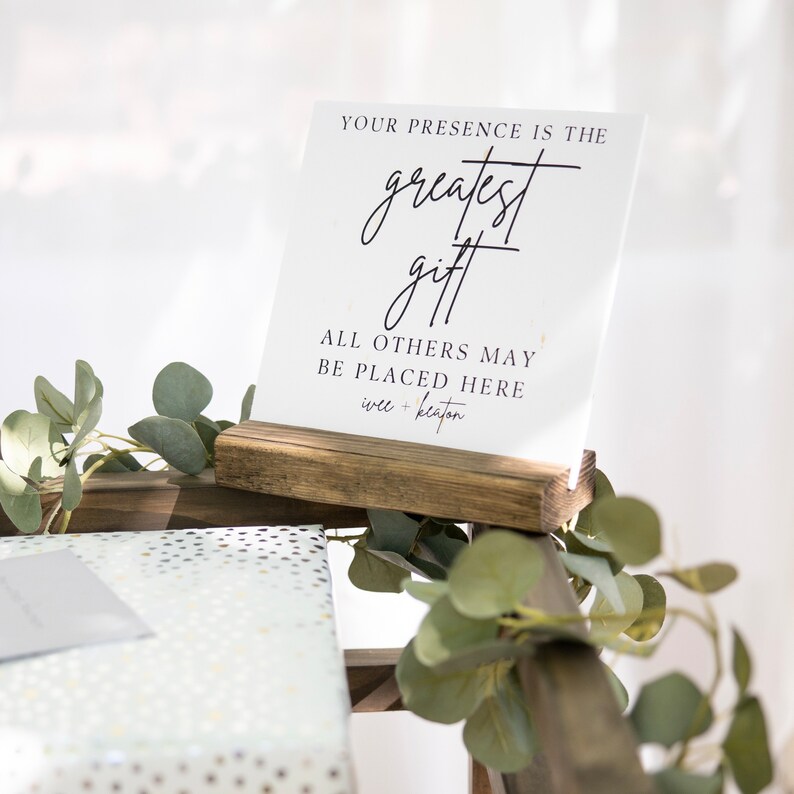 Minimalist Gift Table Wedding Sign - Etsy
