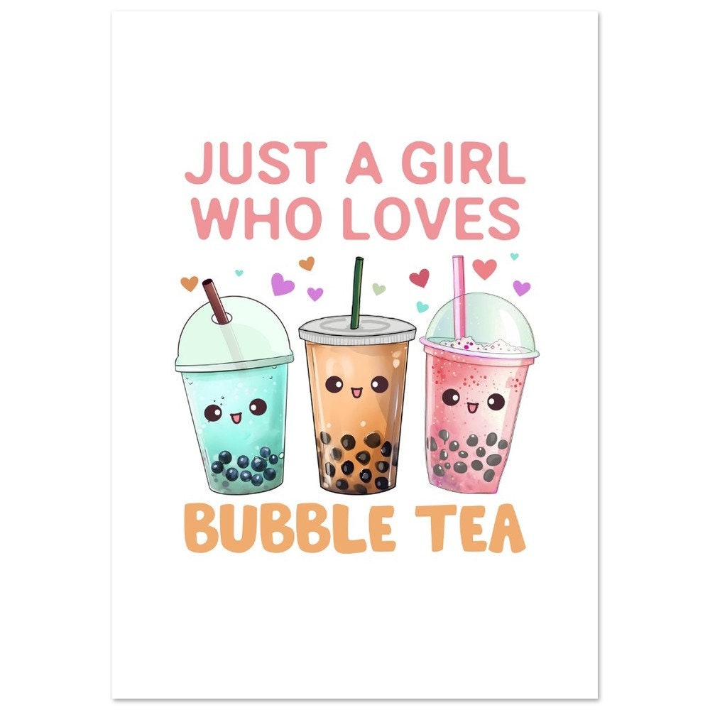 Bubble Tea Lover's Print Bubble Tea Print Bubble Tea - Etsy