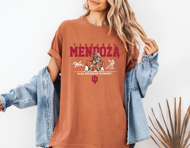 Fernando Mendoza Heisman Winner T-shirt, Indiana Hoosiers Football Fan ...