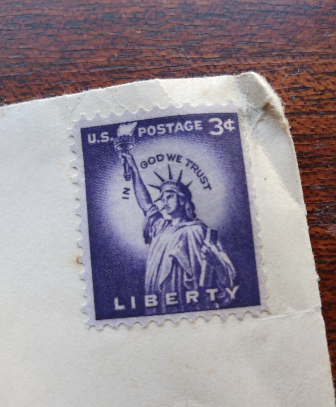 Liberty 3 Cents Stamp 1950's Statue of Liberty Purple Never Canceled - Etsy