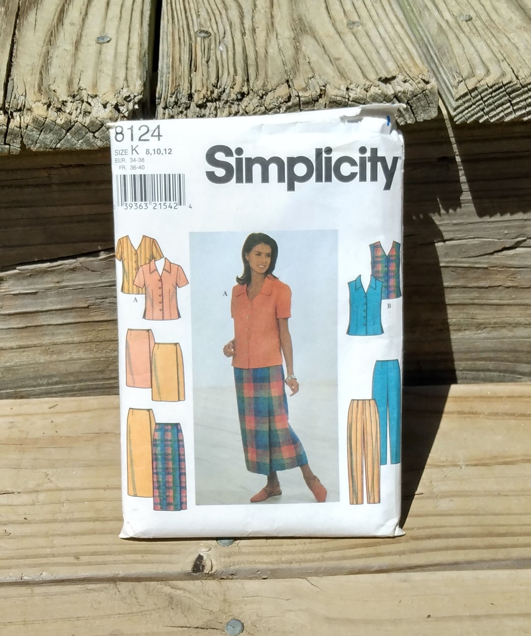 Simplicity 8124 Sewing Pattern Sizes 8,10,12 Women's Fashion C1998 - Etsy