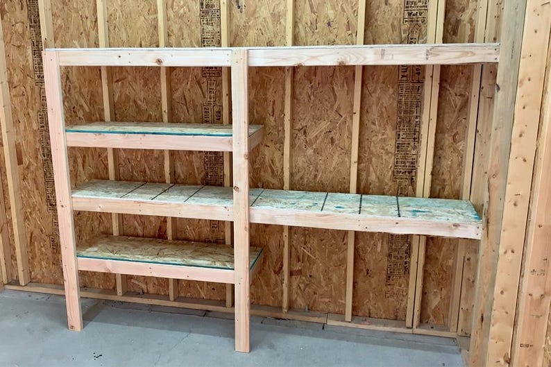 Transform Your Garage: DIY 2x4 Shelves for Ultimate Organization - Etsy