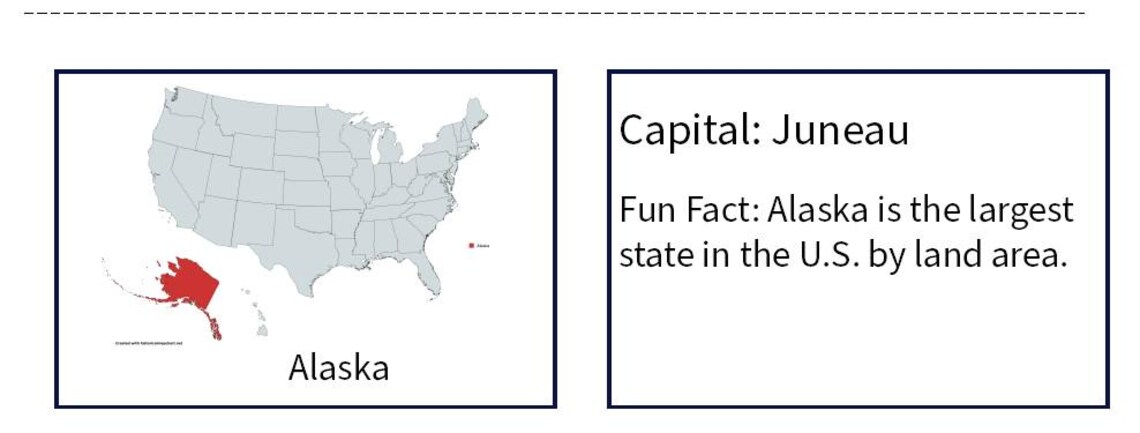 Printable State Capital Flashcards With Maps & Fun Facts | U.S ...