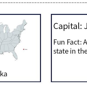 Printable State Capital Flashcards With Maps & Fun Facts | U.S ...