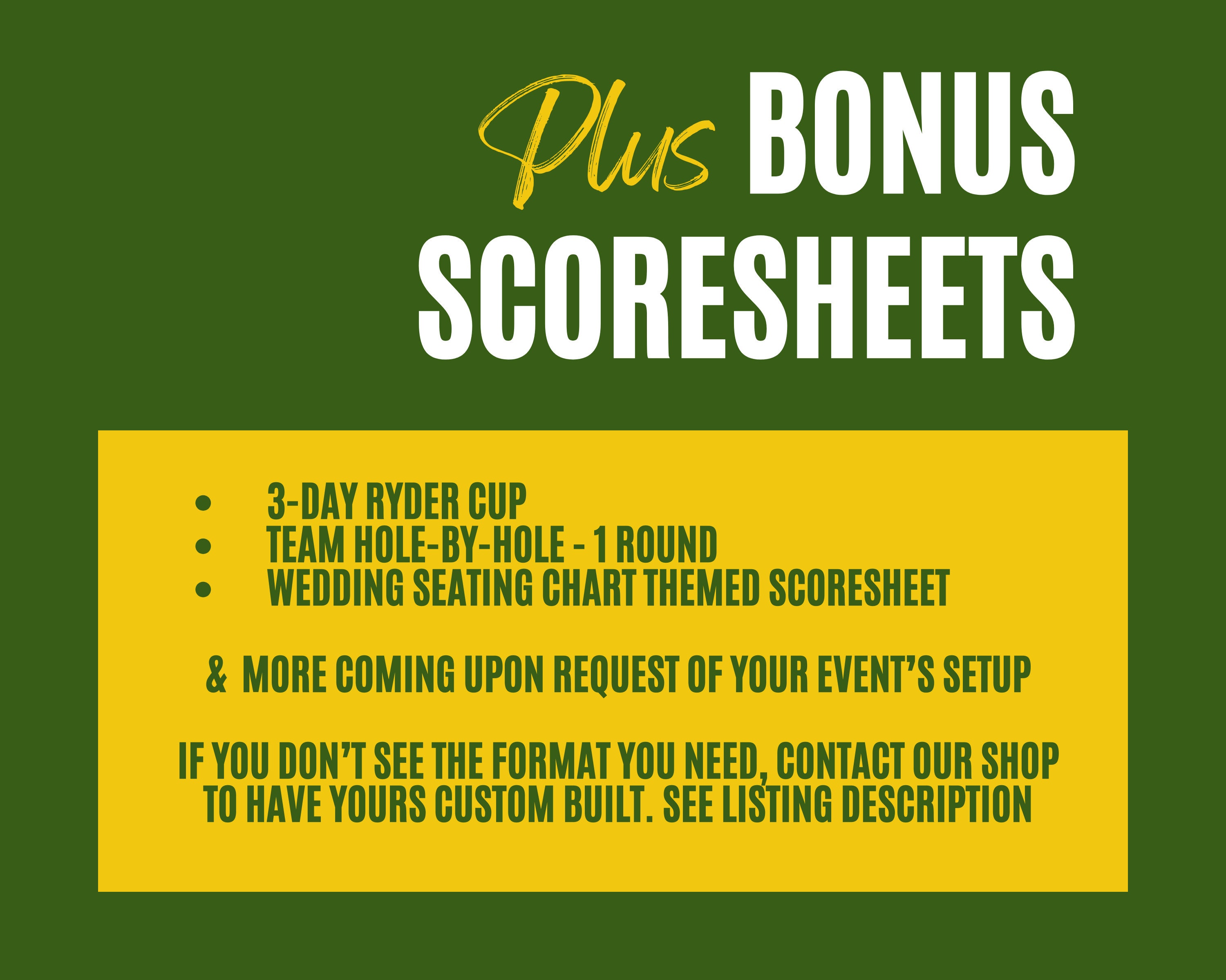 Editable Golf Scoreboard Templates: Tournament Scoresheets ...
