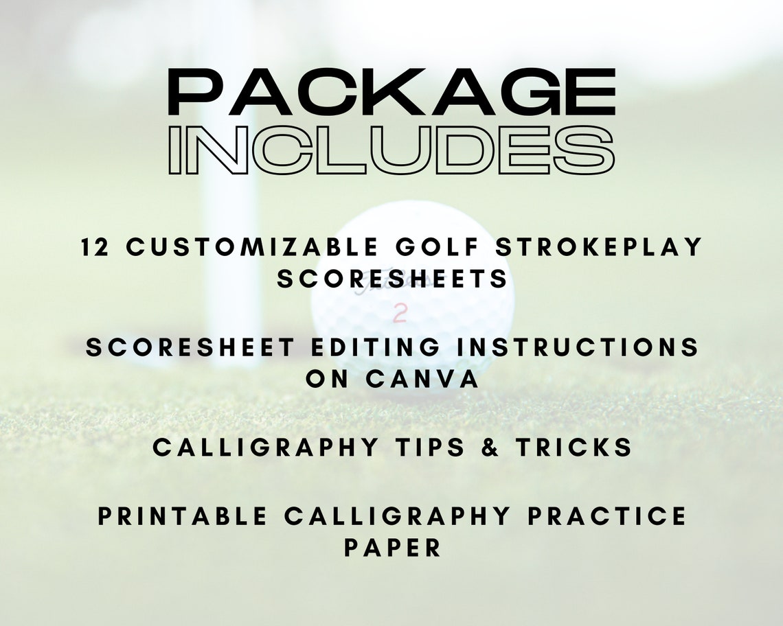 Editable Golf Scoreboard Templates: Tournament Scoresheets ...