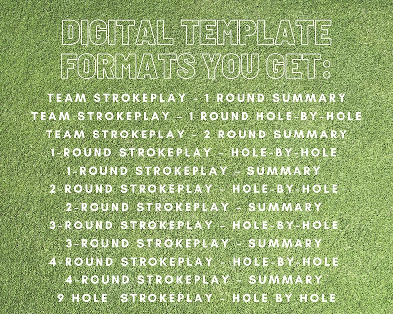 Golf Scoresheets - Editable & Printable Golf Scoreboard Templates for ...
