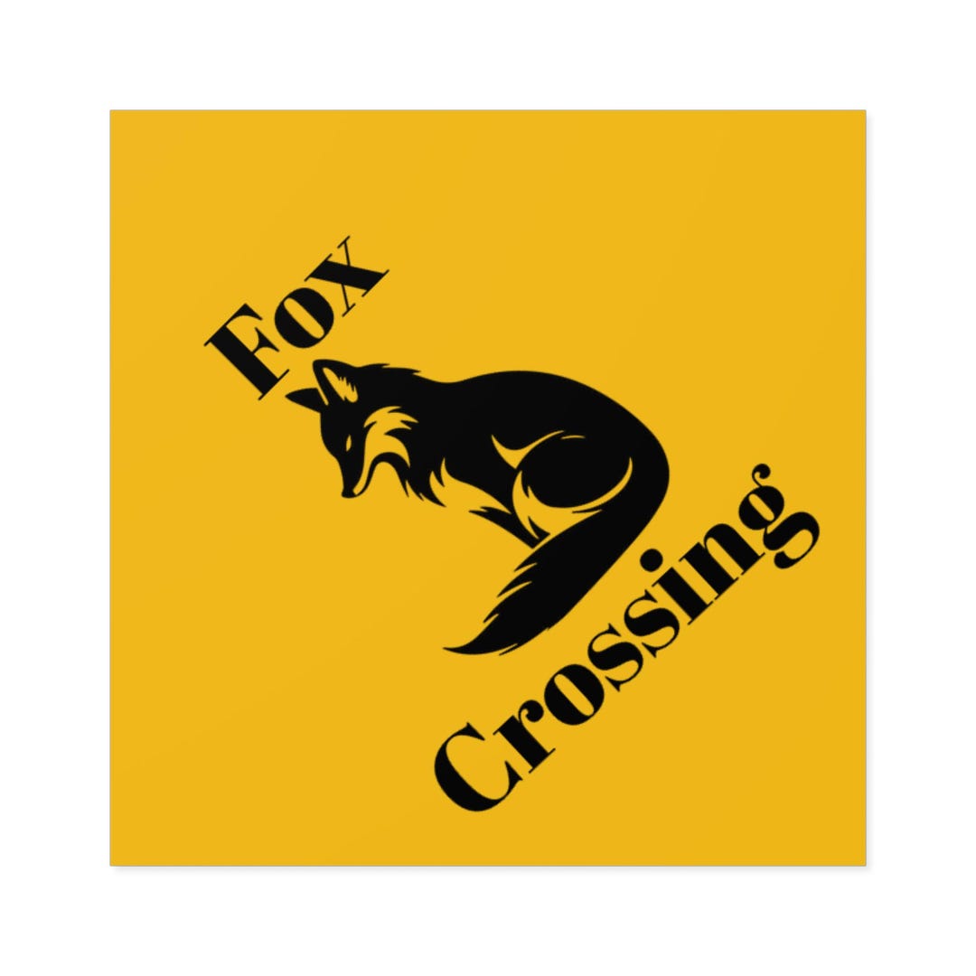 Fox Crossing Vinyl Sticker - Etsy