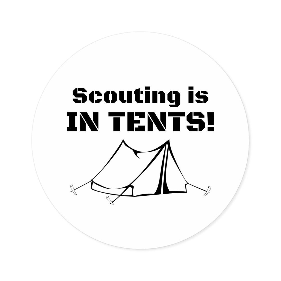 Round Scouting Tents Sticker - Etsy