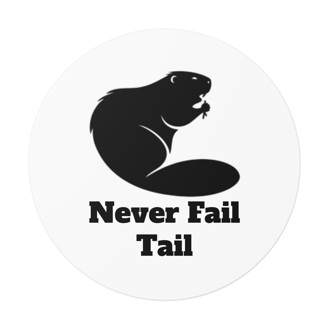 Beaver Tail Vinyl Sticker - Etsy