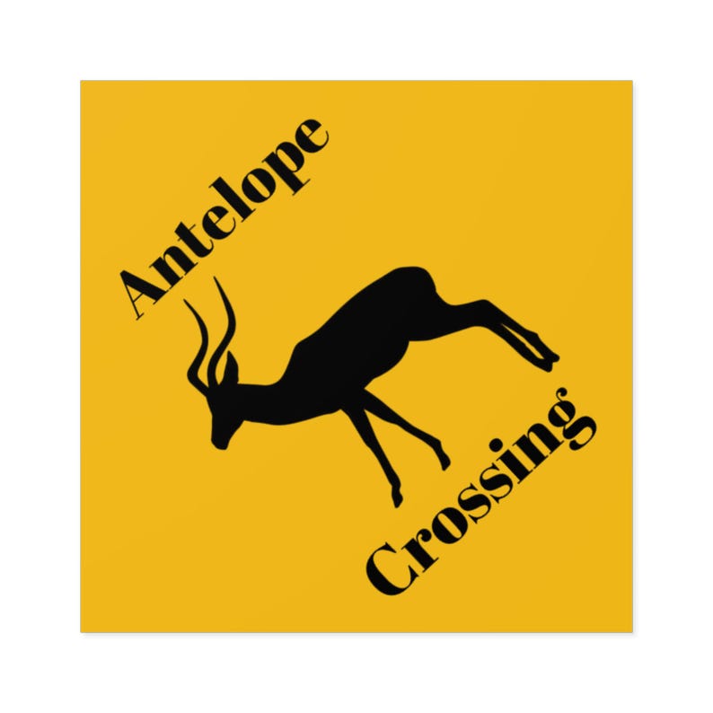 Antelope Crossing Vinyl Sticker - Etsy