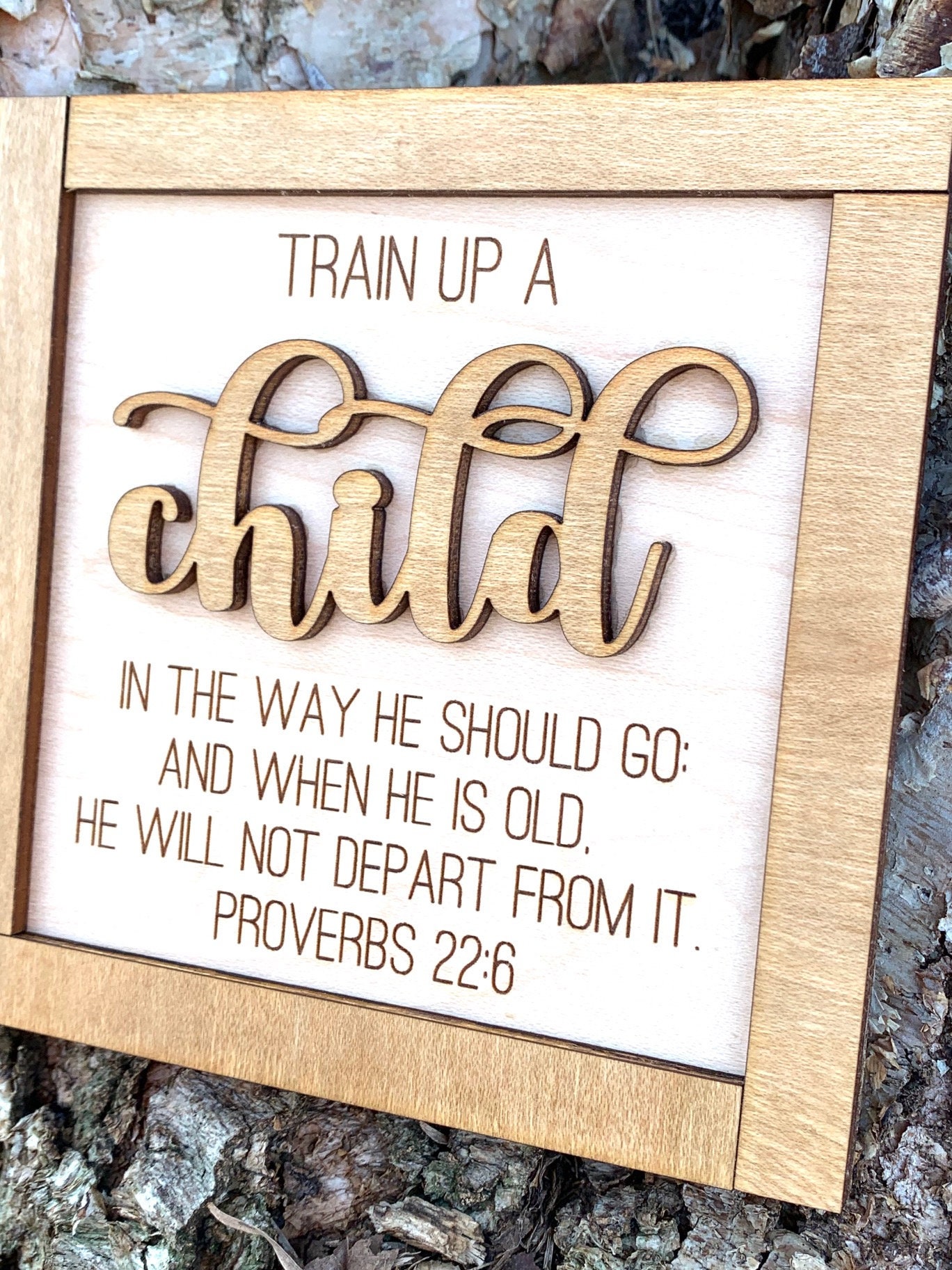 Train up a Child Sign, Child Sign, Religious Family Bible Verse Sign ...