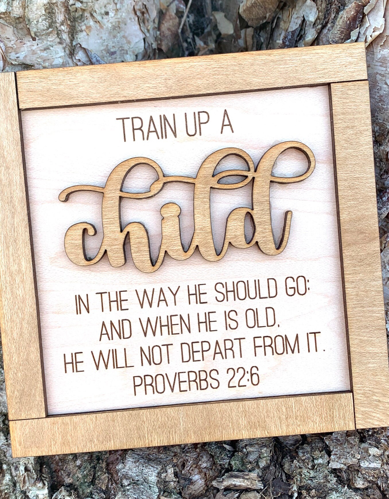 Train up a Child Sign, Child Sign, Religious Family Bible Verse Sign ...