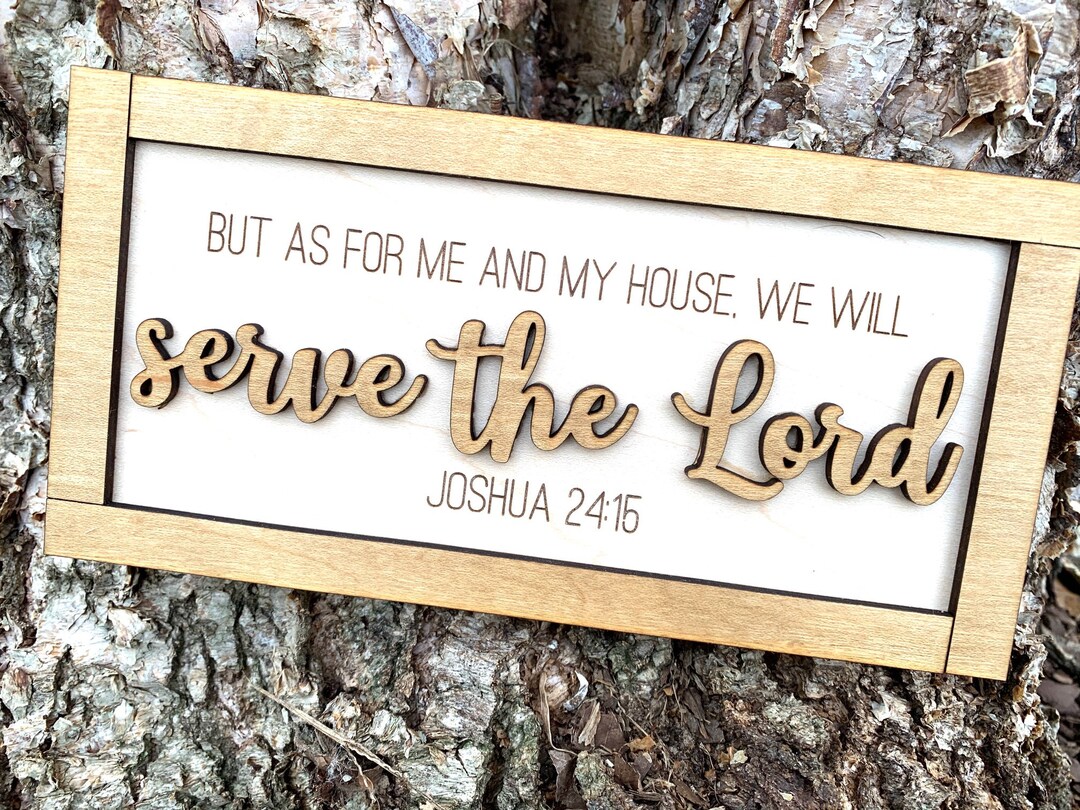Serve the Lord Sign, Wood Sign, Housewarming Gift, Tiered Tray Sign ...