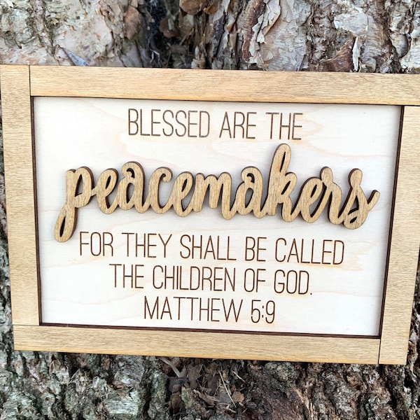 Blessed Are the Peacemakers Sign - Etsy