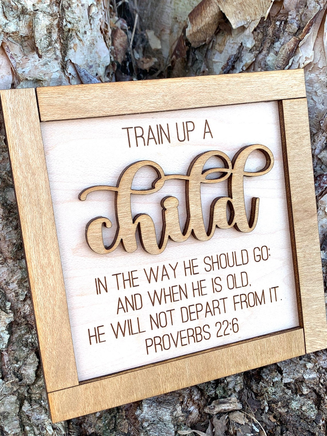 Train up a Child Sign, Child Sign, Religious Family Bible Verse Sign ...