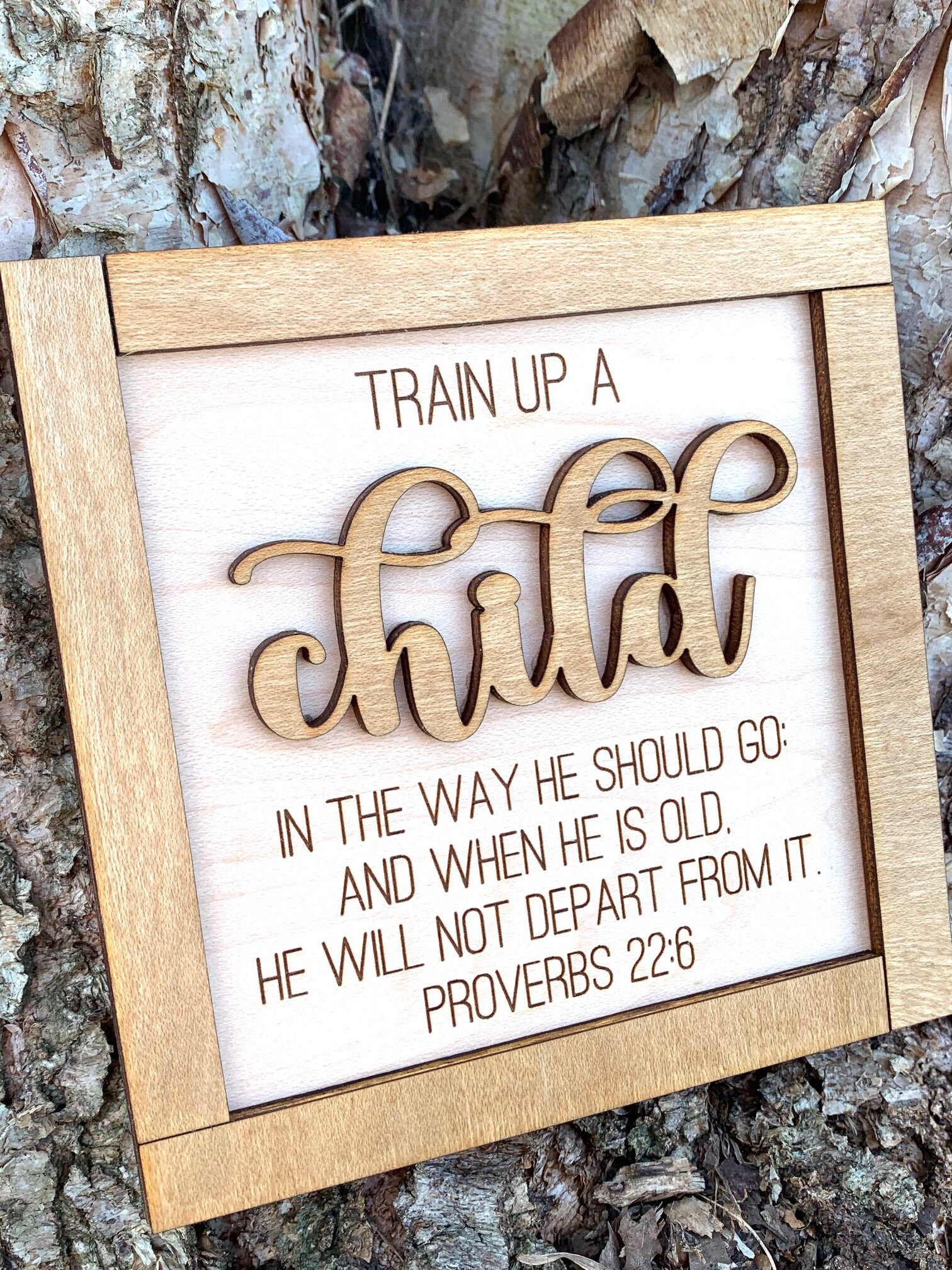 Train up a Child Sign, Child Sign, Religious Family Bible Verse Sign ...
