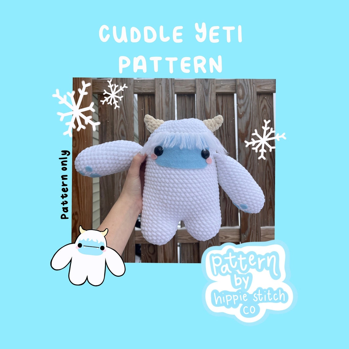 Cuddle Size Yeti Crochet Pattern - Etsy