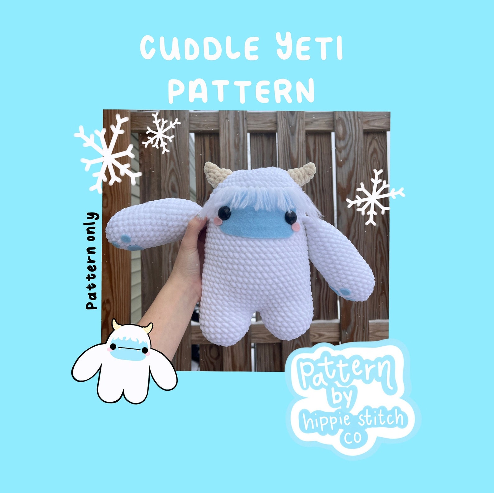 Cuddle Size Yeti Crochet Pattern - Etsy