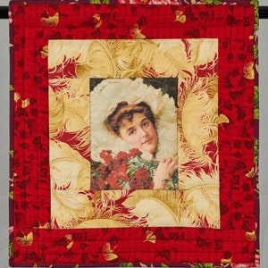 Quilt Vintage 19" X 21" Victorian Woman for Wall! Made by Wilma ...