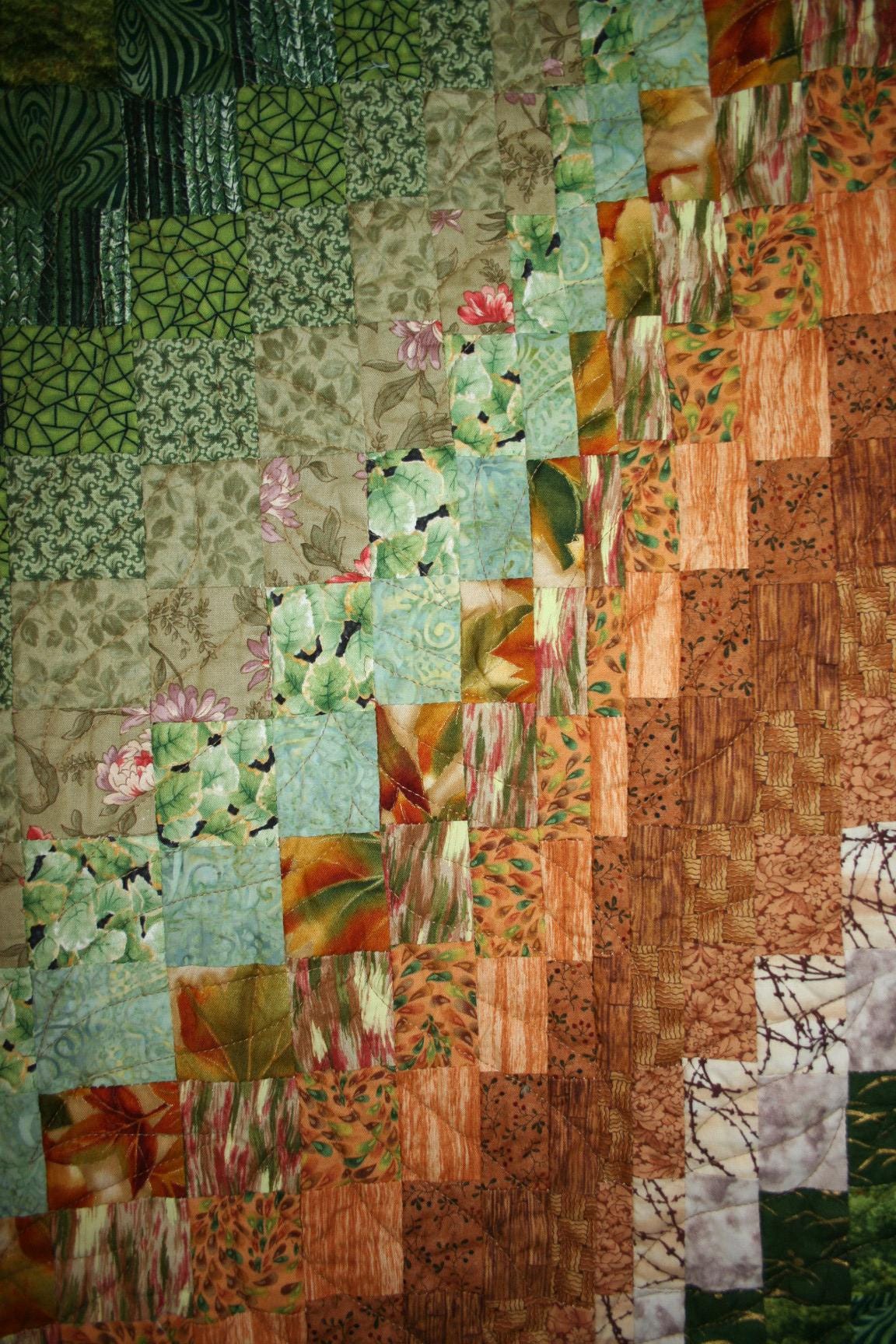 Quilt 53" X 70" Bargello Style. Made by Wilma Cogliantry - Etsy