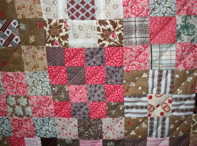 Quilt Vintage 43 X 51 Hand Pieced and Quilted Made by Wilma Cogliantry ...