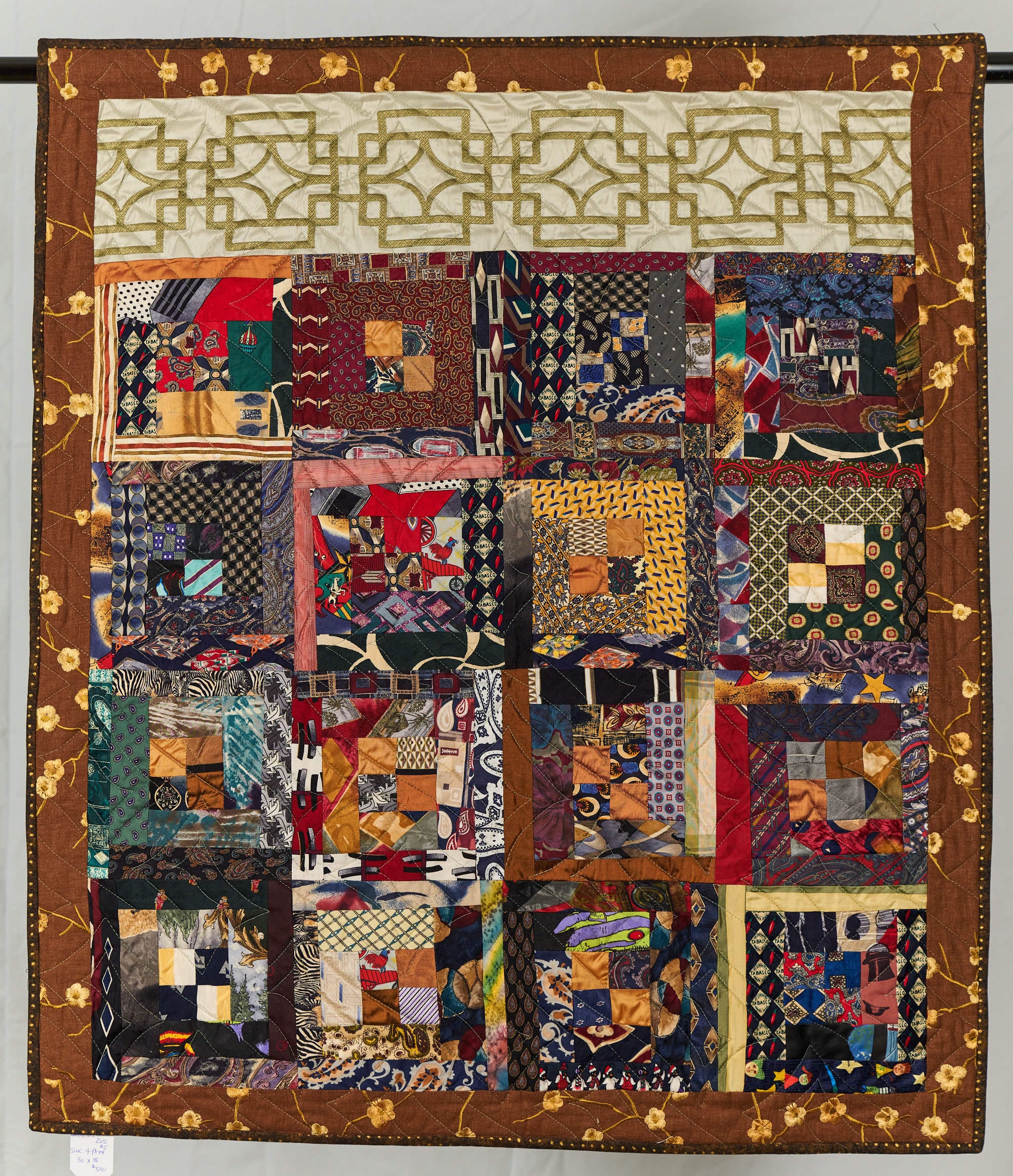 Quilt Vintage 30" X 36" - Silks for Wall! Made by Wilma Cogliantry - Etsy