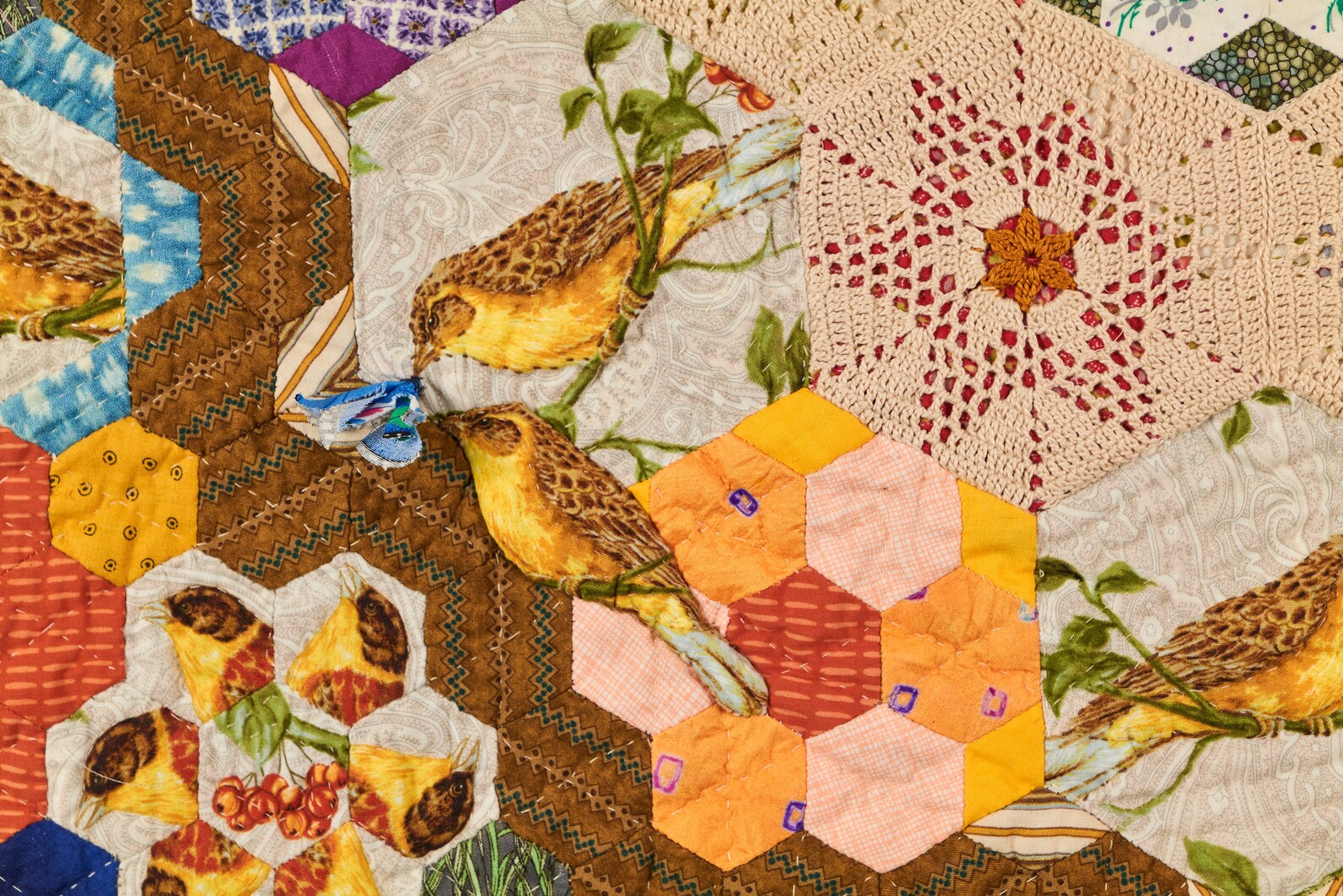 Quilt 93 X 82 English Paper Pieced and Quilted by Hand From the Image I ...