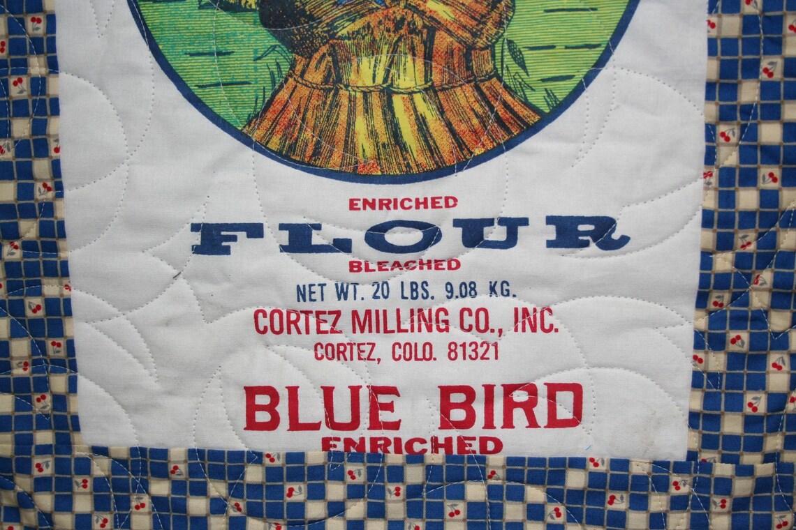 Quilt 19" X 26" Flour Bag Made Into a Wall Hanging by Wilma Cogliantry ...